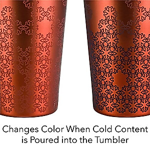 Arora Aluminum Cups for Drinks, Metal Color-Changing Red Tumbler, Aluminum 30oz Cup, Set of 6