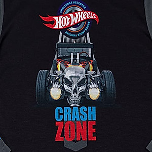 Hot Wheels Big Boys Pajama Shirt and Pants Sleep Set Black / Gray 10-12