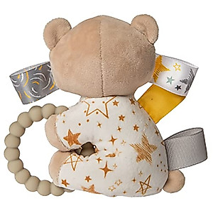 Taggies Soft Baby Rattle with Teether Ring, 6-Inches, Be a Star Bear