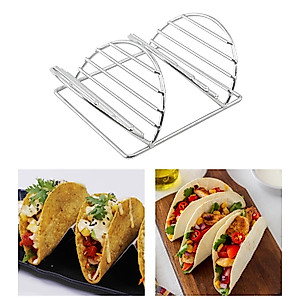 SM SunniMix Taco Holder Oven Burritos Fits Air Fryers Taco Rack for Party Picnic, Holds 2