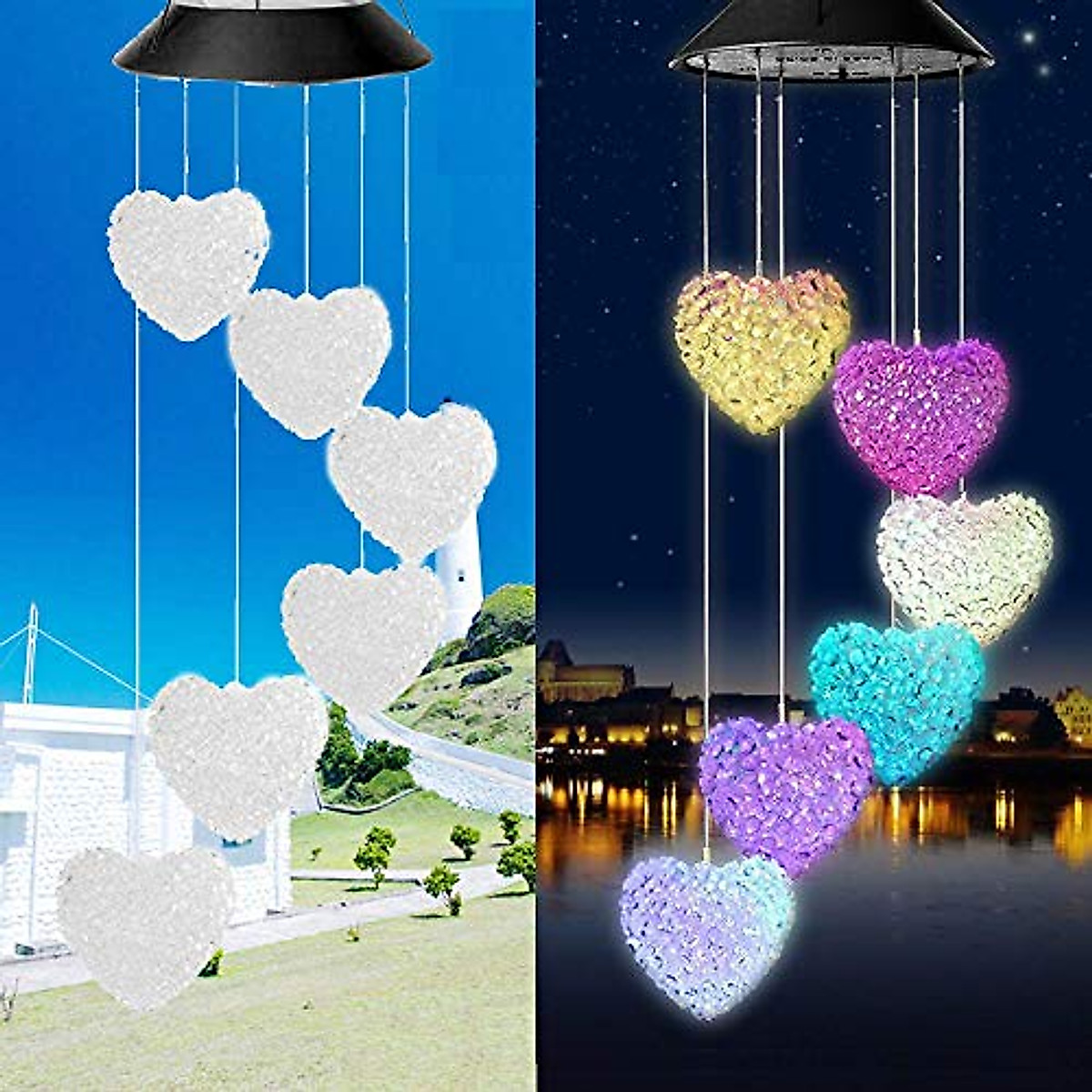 Color Changing Solar Wind Chime for Outdoor Decor
