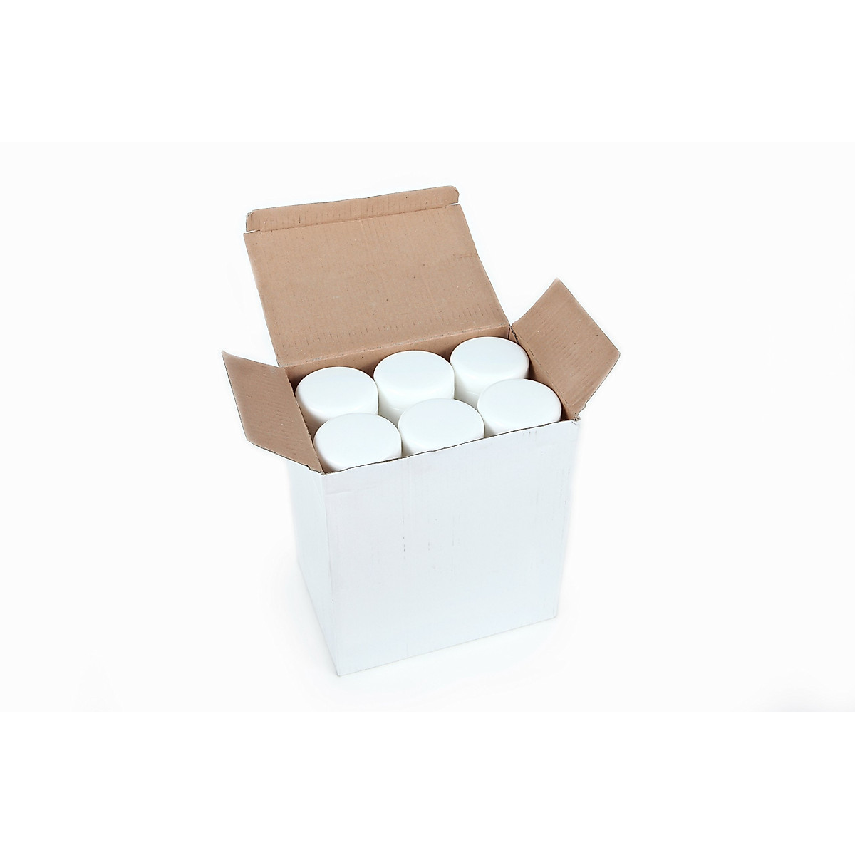 Vivaplex, 24, White, 2 oz Cosmetic Jars, with Liners and Dome Lids