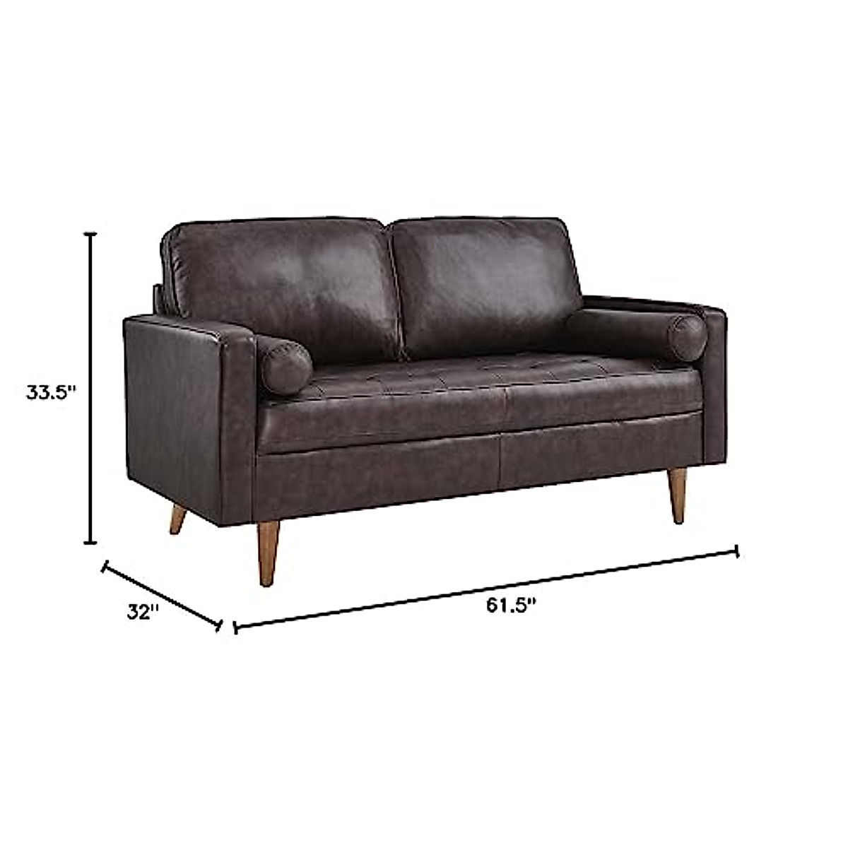 Modway Valour Love Seats, Loveseat, Brown