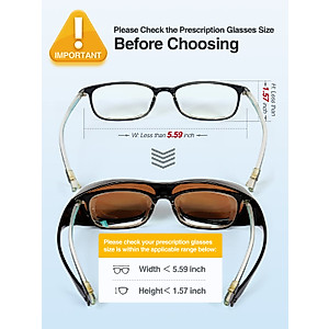 Luxtude Fit Over Glasses Sunglasses for Men & Women,Polarized Wrap Around Sunglasses,Mens Sunglasses Polarized UV Protection for Driving Fishing Cycling and Rumning 100% uv, Day & Night