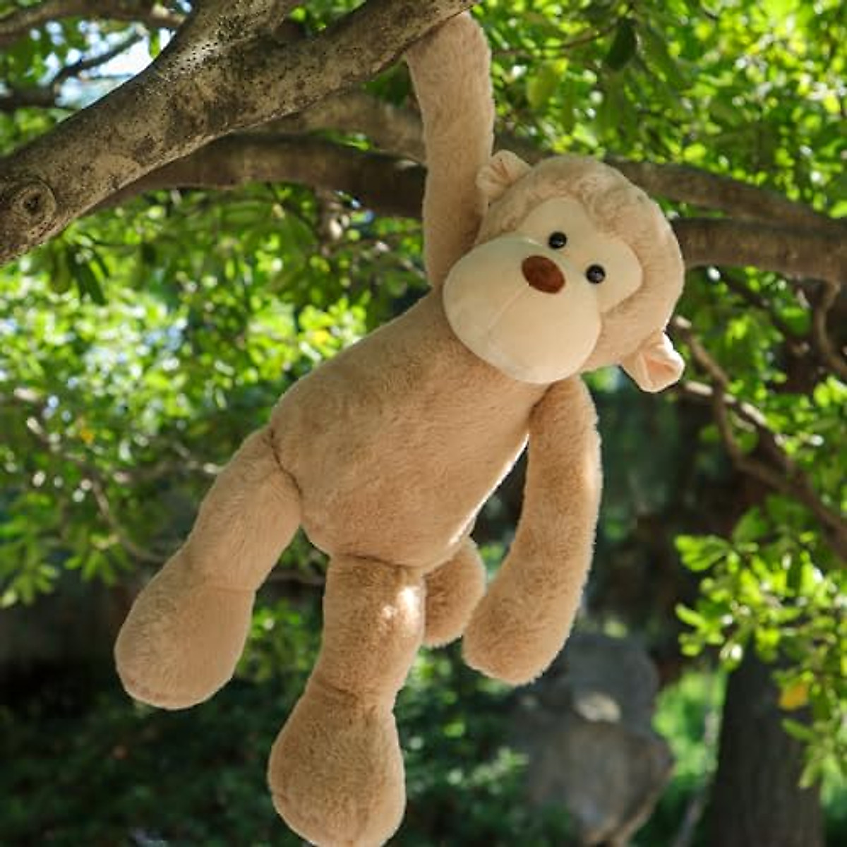 Apricot Lamb Toys Plush Light Brown Monkey Stuffed Animal Soft Cuddly Perfect for Child （Light Brown Monkey,9 Inches）