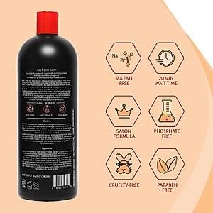 Alda Chocolate Brazilian Keratine Treatment Permanent Straightening Blowout 32 fl oz + Shampoo Clarifying 16 fl oz.