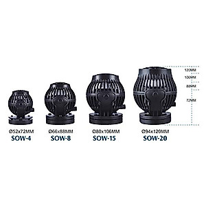 Jebao SOW Wave Maker Flow Pump with Controller for Marine Reef Aquarium (SOW-8)