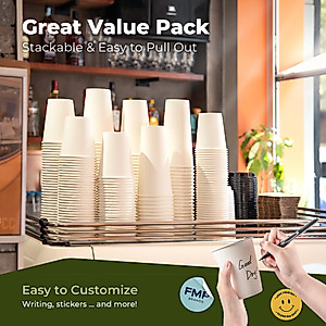 Fit Meal Prep 50 Pack 12 oz Disposable Coffee Cups with Lids, Sleeves and Stirrers, Premium To Go Coffee Cups with Lids, Durable Thickened Hot White Paper Cup for Cold/Hot Beverage Chocolate Cocoa