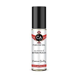 CA Perfume Impression of T. Ford Bitter Peach For Women & Men Replica Fragrance Body Oil Dupes Alcohol-Free Essential Aromatherapy Sample Travel Size Concentrated Long Lasting Roll-On 0.3 Fl Oz/10ml
