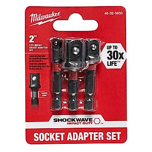 MILWAUKEE ELEC TOOL 48-32-5033 3 Piece 1/4" He x Adapter Set (4)