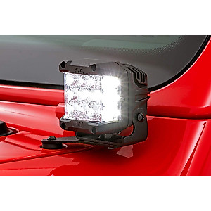 Rough Country 3" Wide Angle OSRAM LED Lights | 13,500 Lumens | Pair - 70904 , Black