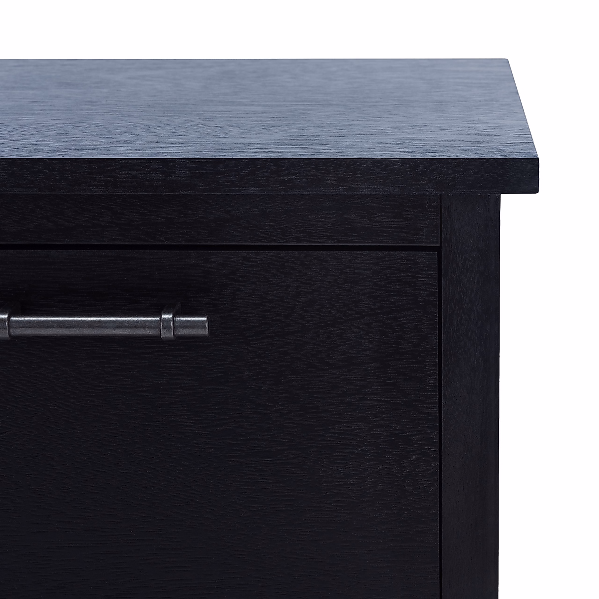 SAFAVIEH Home Collection Filbert Black 4-Drawer Entertainment Stand up to 55" Flatscreen TV (Fully Assembled) Media Unit