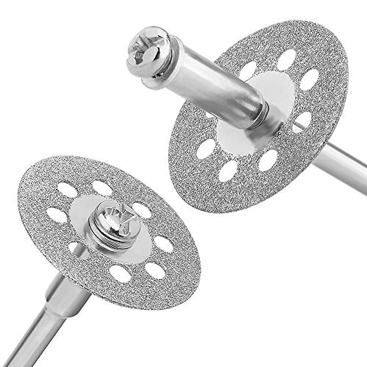 ALLmuis c i y 545 Diamond Cutting Wheel (22mm) 25pcs with 402 Mandrel (3mm) 5pcs and Screwdriver for Rotary Tool