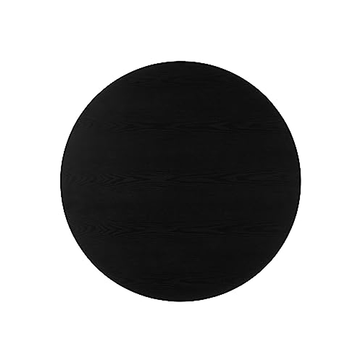 Walker Edison Caely Modern Simple Round Dining Table with Pedestal Base, 48 Inch, Black