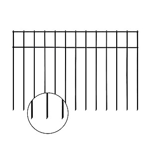 15 Pack No Dig Animal Barrier Fence,24×15 Inch Dog Barrier Fence Digging Underground Decorative Garden Fence Dog Digging Fence Black Perfect for Patio and Garden