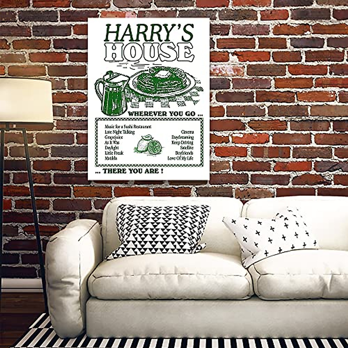 UVAVO Harry Style Poster For Room Decor Green Posters House Music Album Menu List Wall Art Legendary Artist Cover Fashion Cool Rock Singer Dining Living 12X16inch Unframed