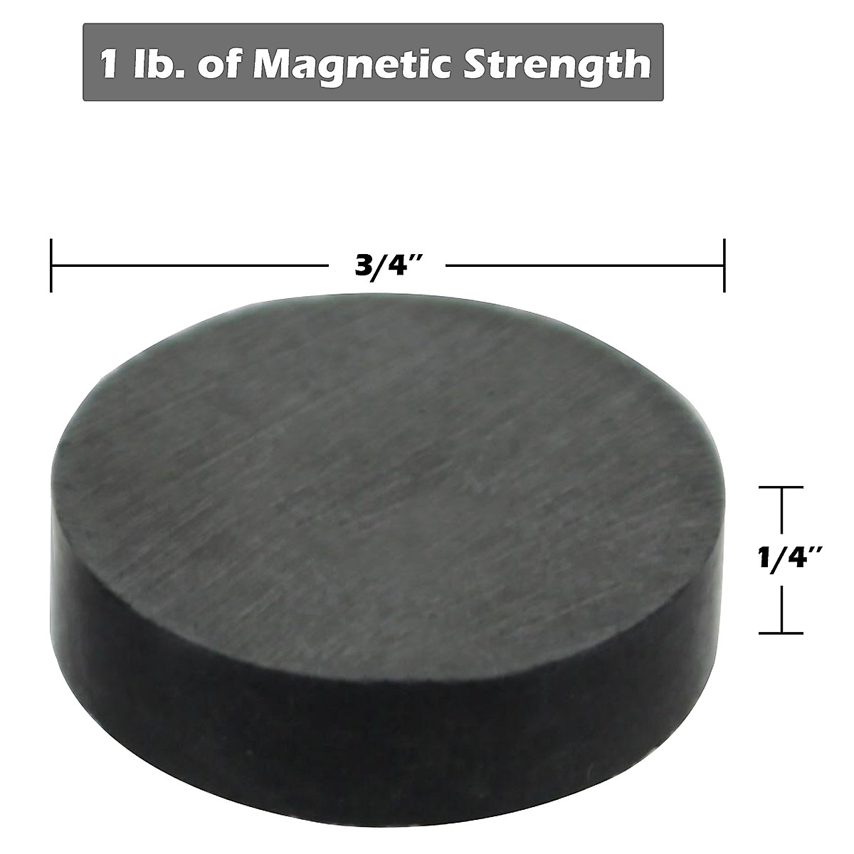 RAM-PRO 100-Piece Powerful Magnetic Full Round Ferrite Solid Magnet Discs (3/4" x 1/4") – Universal Use on Frigidaire’s, Bulletin Boards & Arts-Crafts Projects, Etc.