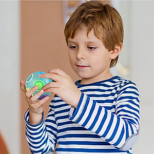 D-FantiX Rainbow Puzzle Ball Cube Magic Rainbow Ball Stress Fidget Ball Brain Teasers Games Fidget Toys Easter Christmas Stocking Stuffers for Kids Set of 2