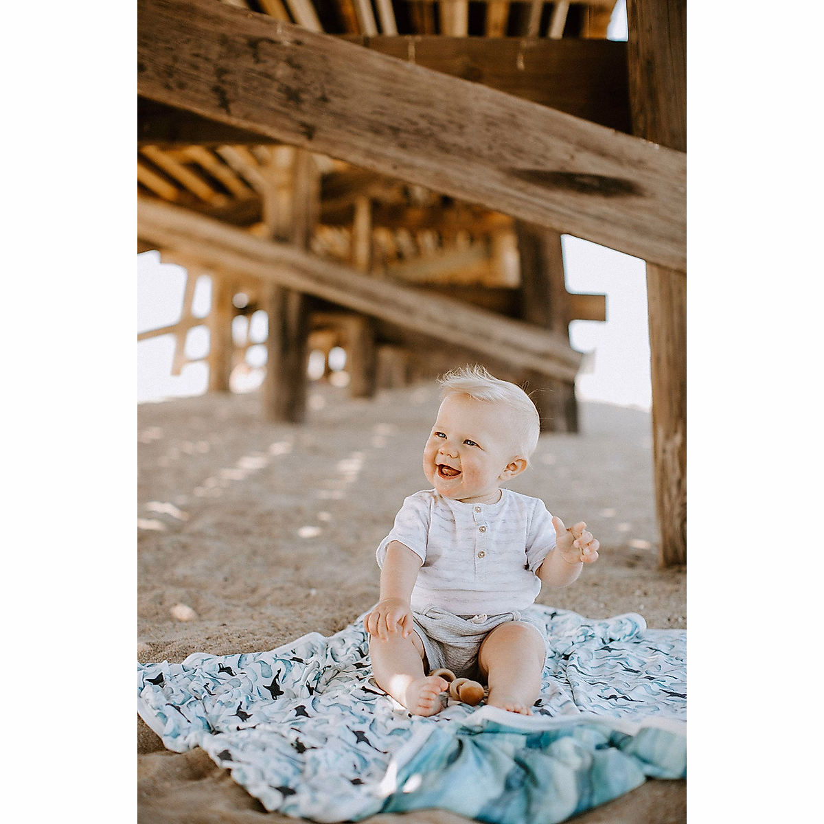 Kai Copper Pearl Three-Layer Baby Blanket: Soft Quilt for Boys & Girls | Breathable, Cozy Toddler Blanket | Newborn Quilt | 46x46 Premium Polyester/Rayon