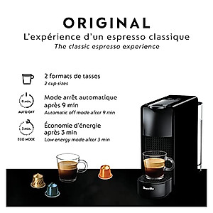Nespresso Essenza Mini Espresso Machine by Breville,0.6 Liters, Piano Black