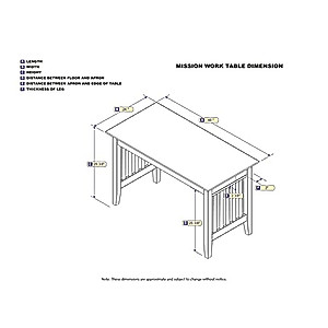 AFI Mission Writing Desk, Walnut