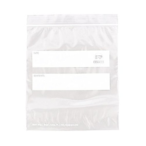 Royal Double Zipper Quart Bags, 7" x 8", Package of 500