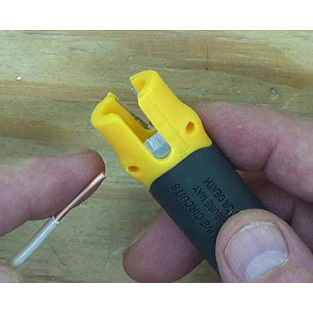 IDEAL Electrical 45-025 Lil’ Ripper Stripper – Wire Stripper w/ Slitting Blade, V-Notch, Flat Blade Clip