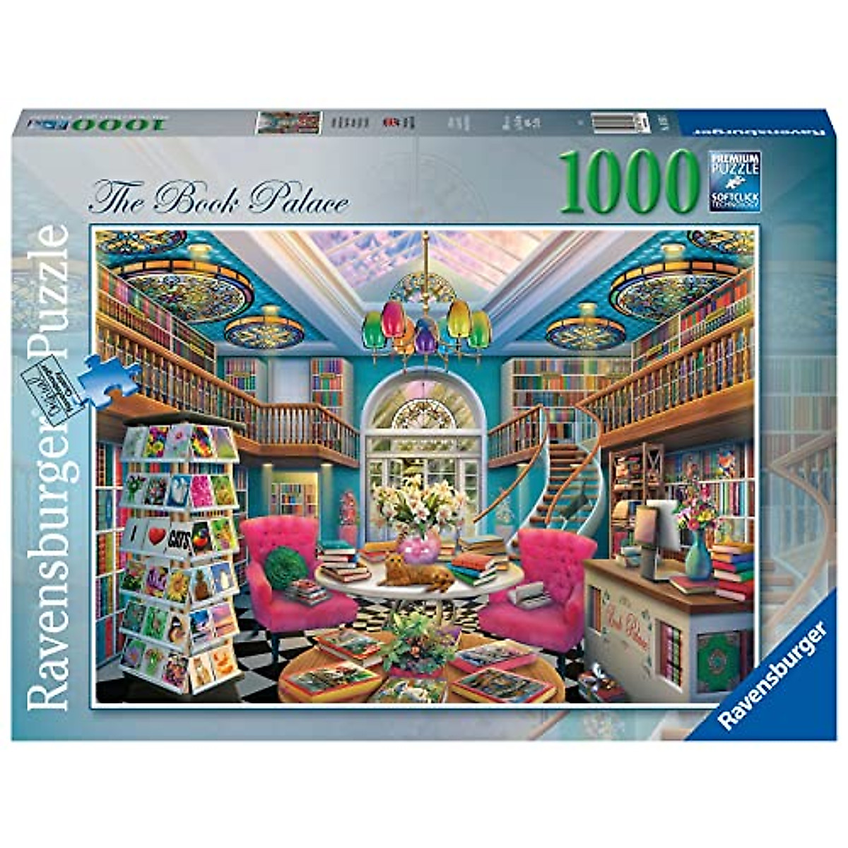 Ravensburger The Book Palace - 1000 Piece Jigsaw Puzzle | Unique and Softclick Technology | Vibrant, Glare-Free Imagery | FSC-Certified Materials