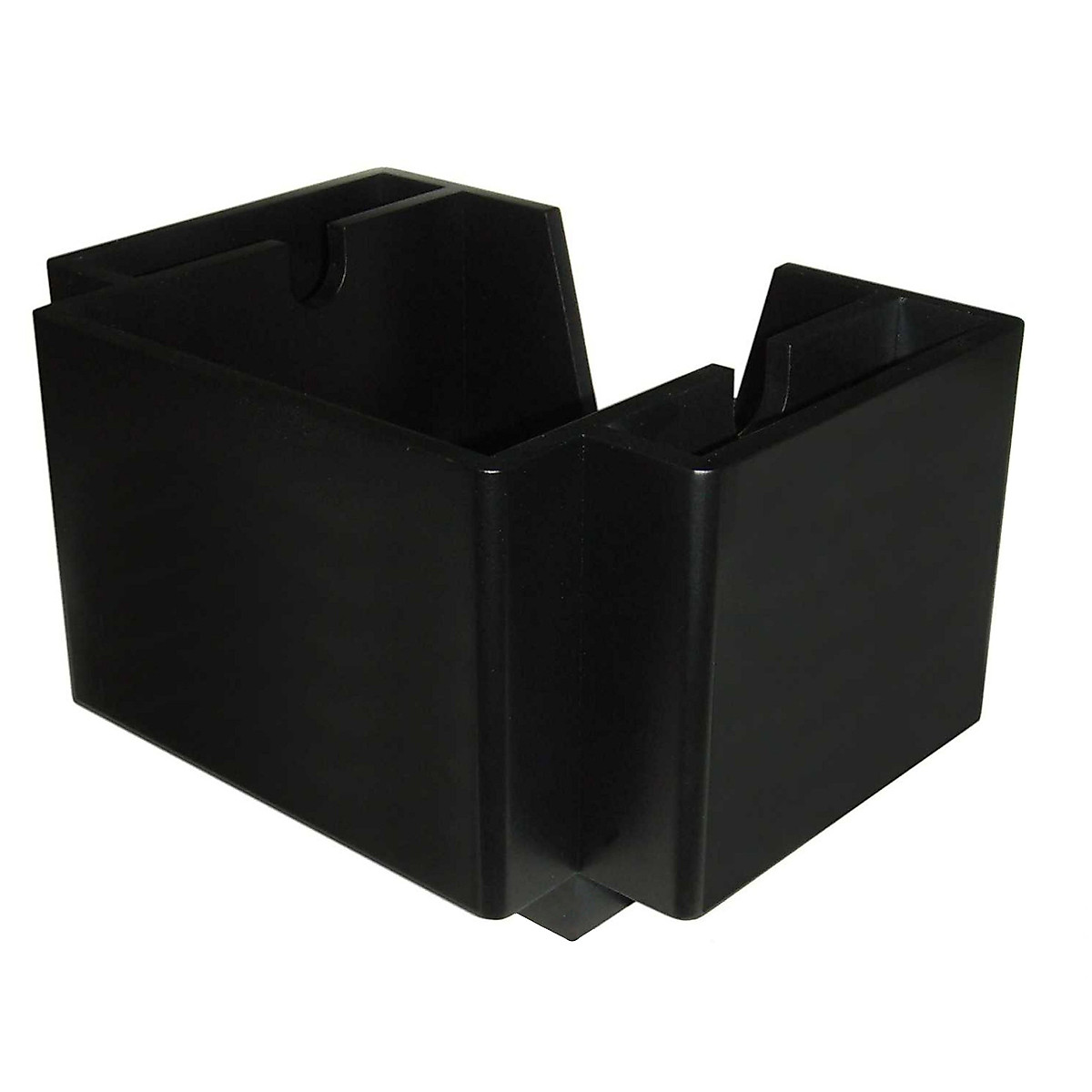 Wooden Classic Black 2 Pocket Napkin Bar Caddy Straw Holder