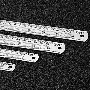 Ruler Metal Stainless Steel Ruler Straight Edge Measuring Tool Set of 4(6/8/12/16 inch)