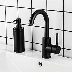 Bar Sink Faucet Matte Black GAPPO Bathroom Faucet Stainless Steel Farmhouse Lavatory Sink Faucet Mixer Small Kitchen Faucet