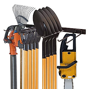 TIPSYTREE Garage Tool Organizer Wall Mount Yard Tool Organizer for Garage,2pcs Tool Storage Rack Garden Tool Hanger Max Load 400lbs for Garage, Garden and Yard