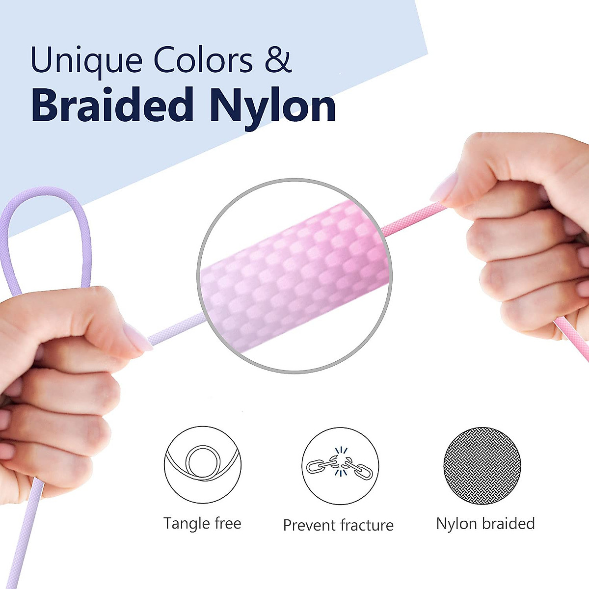 UMETRAVEL Lightning Cable MFi Certified iPhone Charger Cable Nylon Braided Charging Cord Lightning to USB A Cable for iPhone and More 3.3ft (Rainbow)