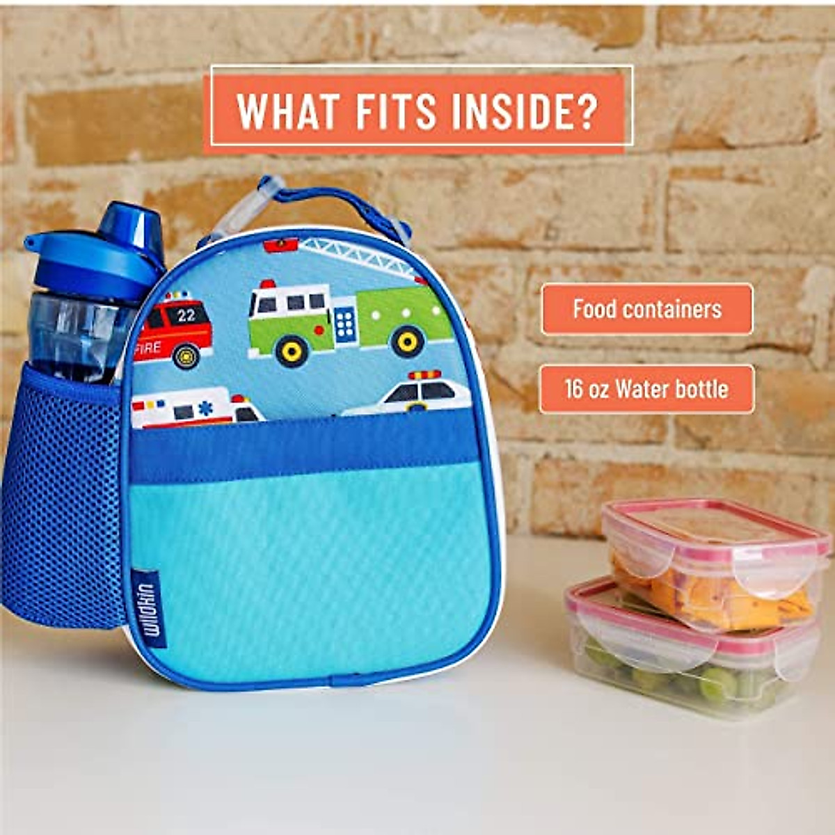 Wildkin Pack-it-All Kids Backpack Bundle with Clip-in Lunch Box (Heroes)