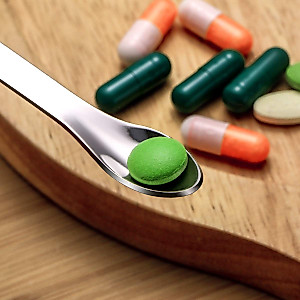 UKCOCO Lab Spatula,9 in 1 Stainless Steel Sampling Laboratory Scoops - Lab Mixing Spatulas,Length 16/18/20/22CM