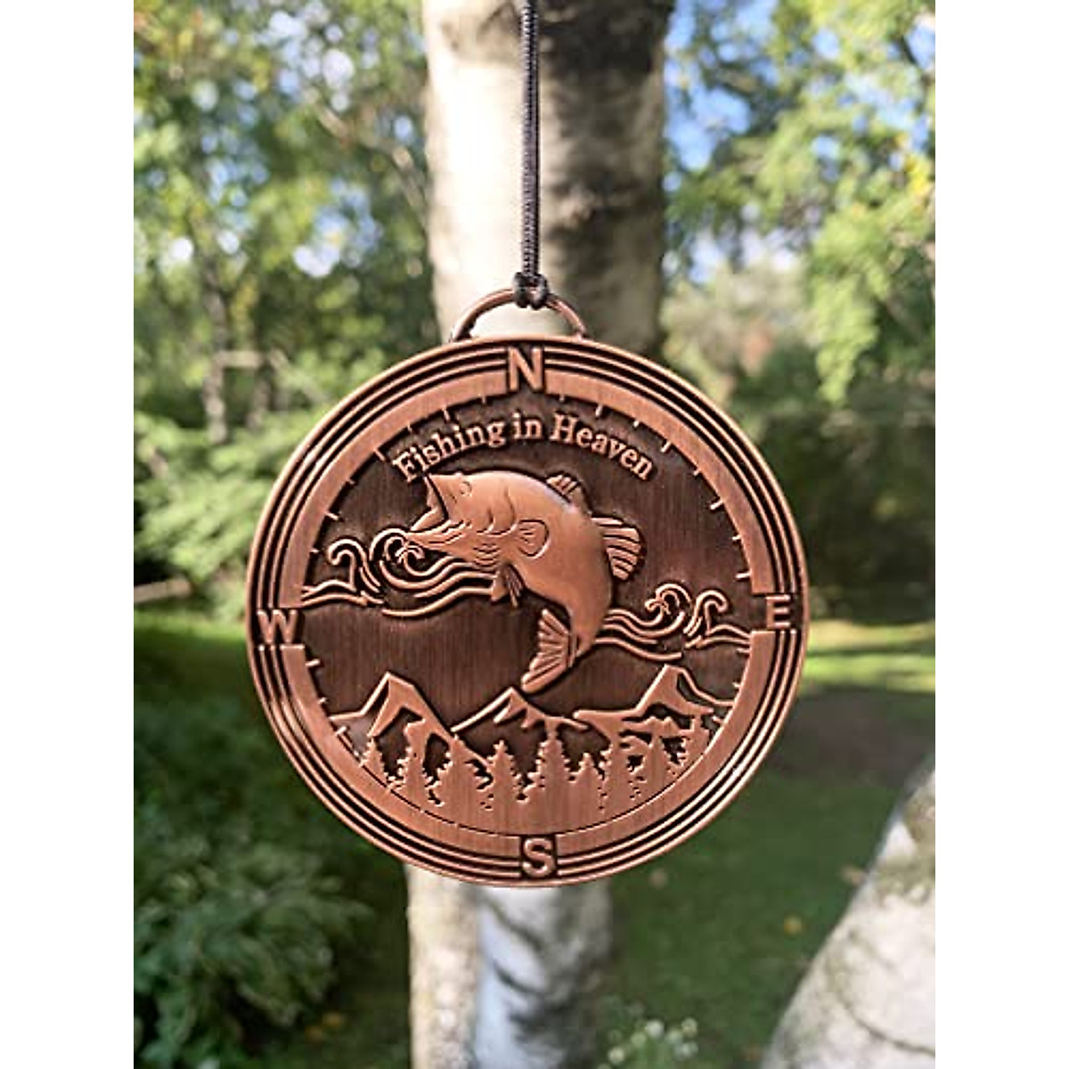 Memorial Wind Chimes Personalized Sympathy Gifts Bass Fishing in Memory of Love Ones in Heaven Custom Wind Chimes in Memory of Loved One by Weathered Raindrop