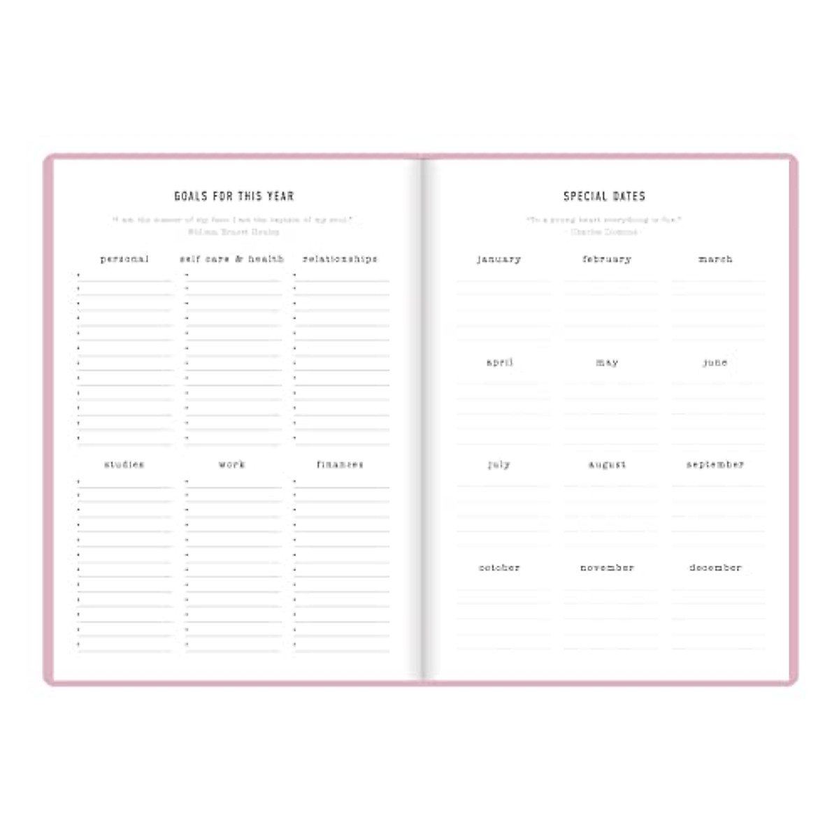 Letts of London Inspire Weekly/Monthly Planner, 12 Months, January to December, 2024, A5 Size, 8.25" x 5.875", Multilingual, Pink (C082021-24)
