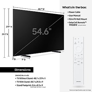 SAMSUNG 55-Inch Class QLED The Frame Series - Quantum HDR Smart TV with Alexa Built-in (QN55LS03BAFXZA, 2022 Model) (Renewed)