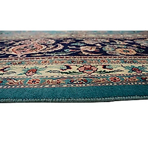 NOORI RUG Pak-Persian Tabriz Teal Green/Navy Rug, 12'0 x 16'0