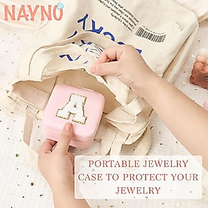 Nayno Travel Jewelry Case Graduation Gifts for Women Travel Jewelry Organizer Travel Jewelry Box Personalized Gifts Portable Trendy Stuff Birthday Gifts for Women