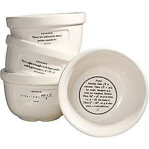 The Proof Is In The Pudding Bowls - Set of Four Math Proof Joke - Ceramic