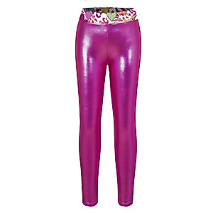 Manyakai Kids Girls Sleeveless Gymnatics Leotards Ballet Dance Unitard 2 Piece Bodysuit Top and Leggings Set Rose 8 Years