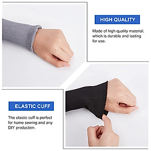 BENECREAT 10Pcs 5 Colors Knit Cuff Sleeve Ribbing Cuff Material, 5.9x3.3inch Tubular Rib Cuffing Replacement for Waistband Leg Arms Wear Cotton Padded Jacket Sportswear Cuffs Extension