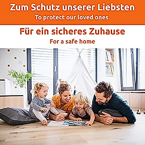 ECENCE Magnetic Smoke Detector Installation Tool 5pcs Magnetic Adhesive Pads with hole and 3M Glue For Smoke Alarms Ø 70mm, No Drilling Or Screws, Quick and Easy Fastening