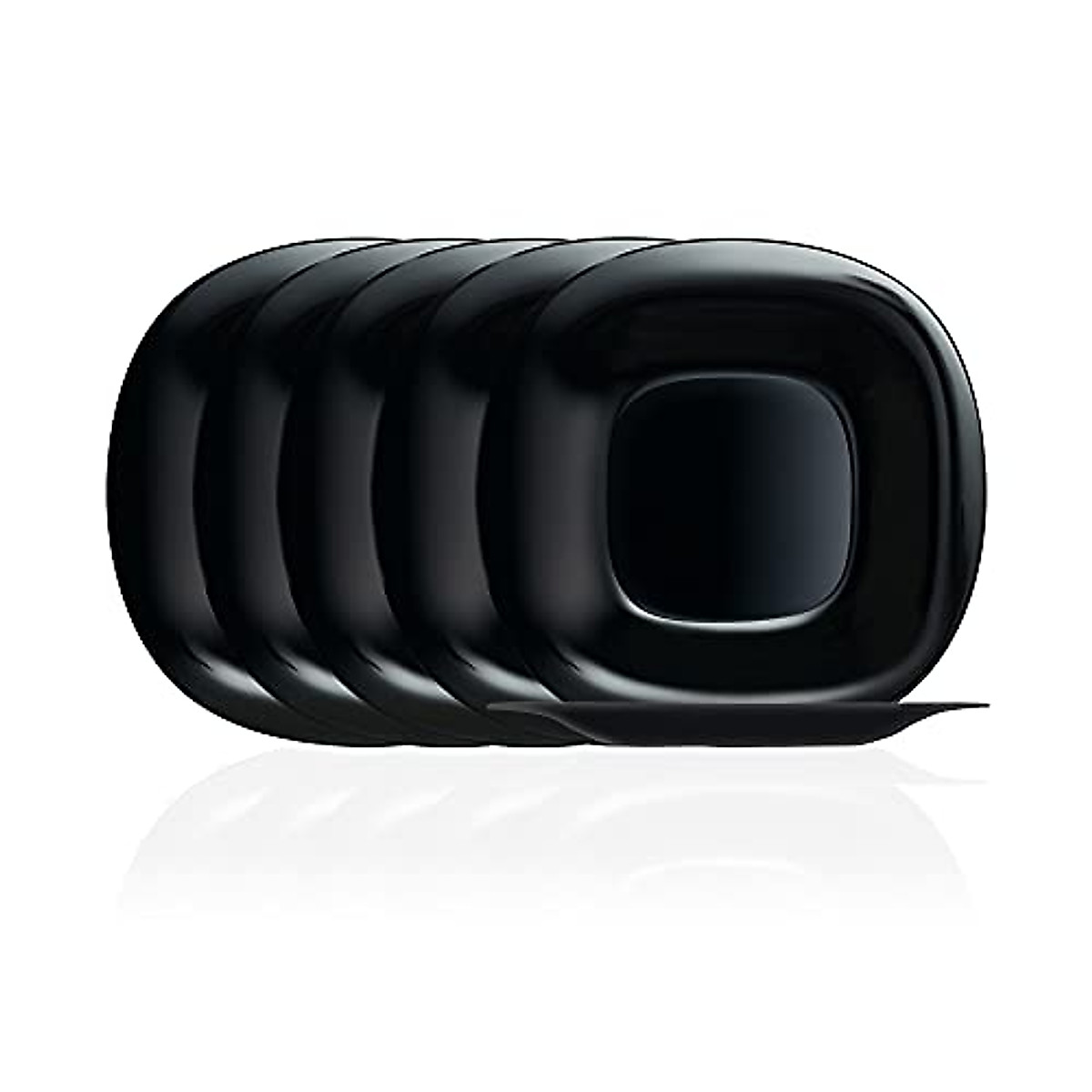 Luminarc Black Carine Dessert Plate 6-Piece Set, 7.25-Inch