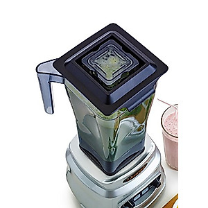 Omega 3HP Blender 64 OZ BPA Free Container Creates Delicious Smoothies Features Stainless Steel Blades & 10-Speeds Plus Pulse Includes Plunger & Recipe Book, 1400-Watt, Silver