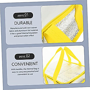 SOLUSTRE 10pcs Pizza Cooler Bag Car Decor Portable Ice Pack Cooler for Car Insulated Grocery Bags Car Insulated Bag Cake Decorating Non-woven Fabric Handle Food Bag Food Warmer Grocery Bag