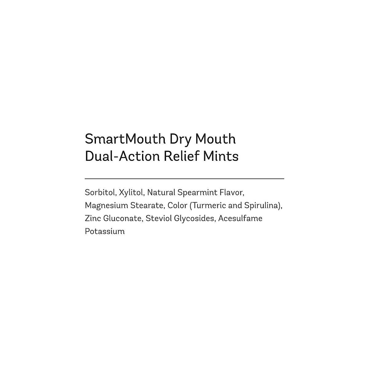 SmartMouth Dry Mouth Dual-Action Mints - Sugar-Free Breath Mints - 50 Count, 4 Pack, Mellow Mint