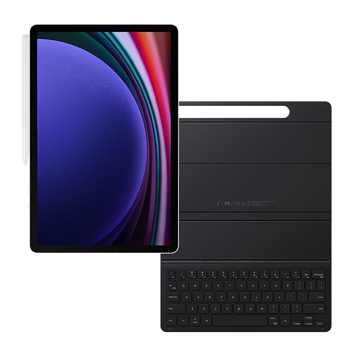 Samsung Galaxy Tab S9 11-in Tablet 256 GB, Beige + Keyboard Case Bundle