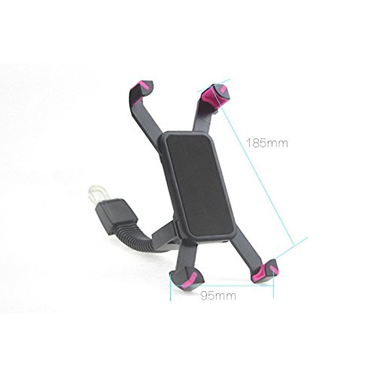 Motorcycle Electric Bicycle Cellphone GPS Mount Holder Compatible with 4.0-7.0inch smartphones iPhone Samsung (Pink)